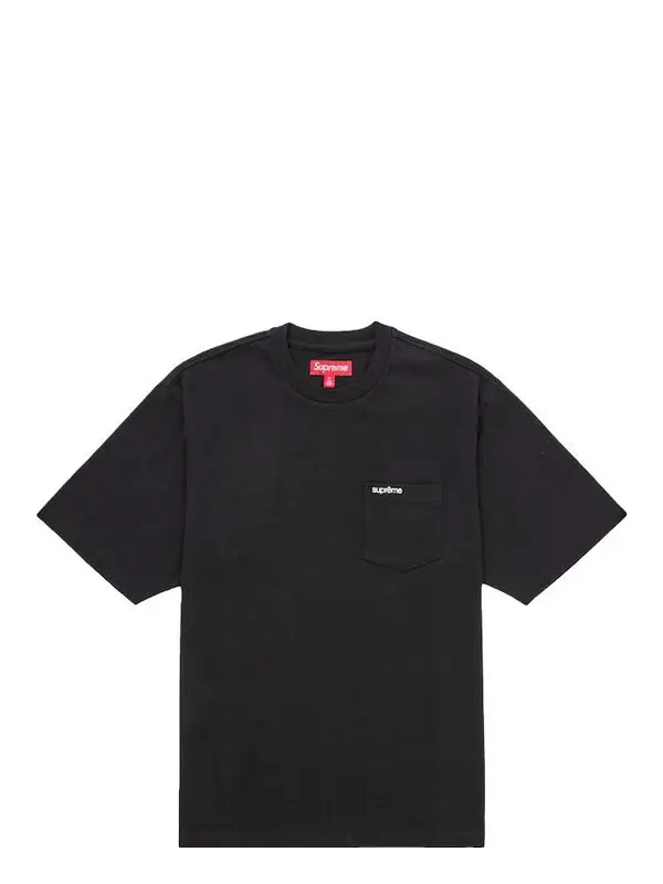 Supreme Short Sleeve Pocket Tee Shirt - Black