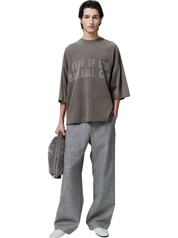 Fear Of God Wool Wide-leg Trousers - Grey