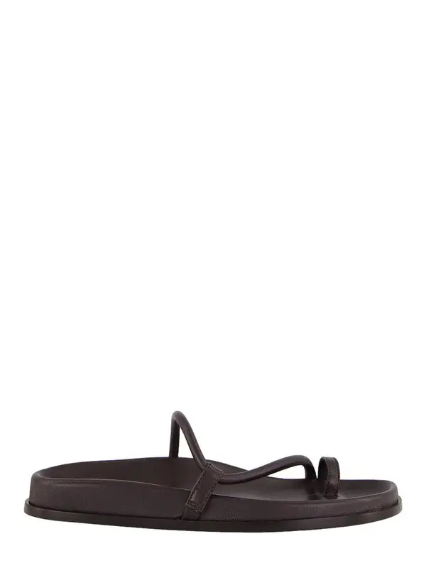 EMME PARSONS Black Nappa Leather Bari Sandals - Brown