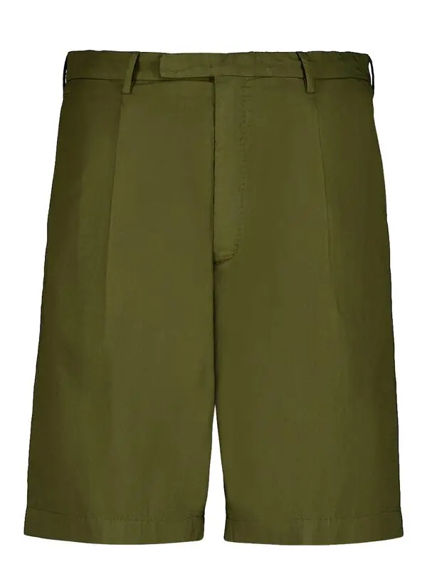 Boglioli Khaki Cotton Bermuda Shorts - Green