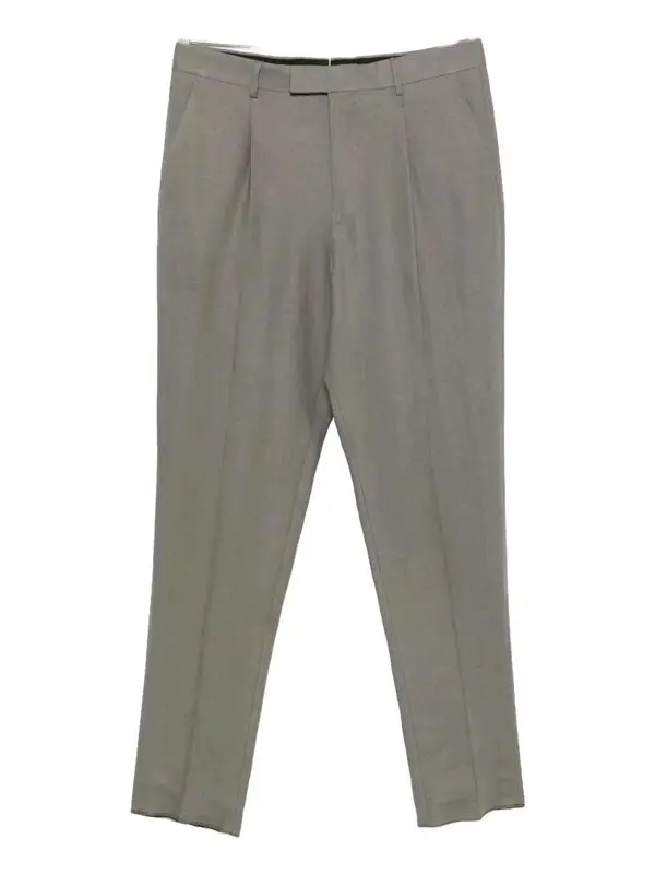 Zegna Tailored Trousers With Pressed Crease - Grey