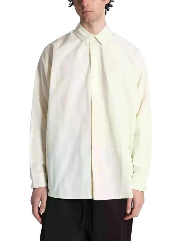 Fear Of God Essentials Embroidered-logo Cotton Shirt - Neutrals