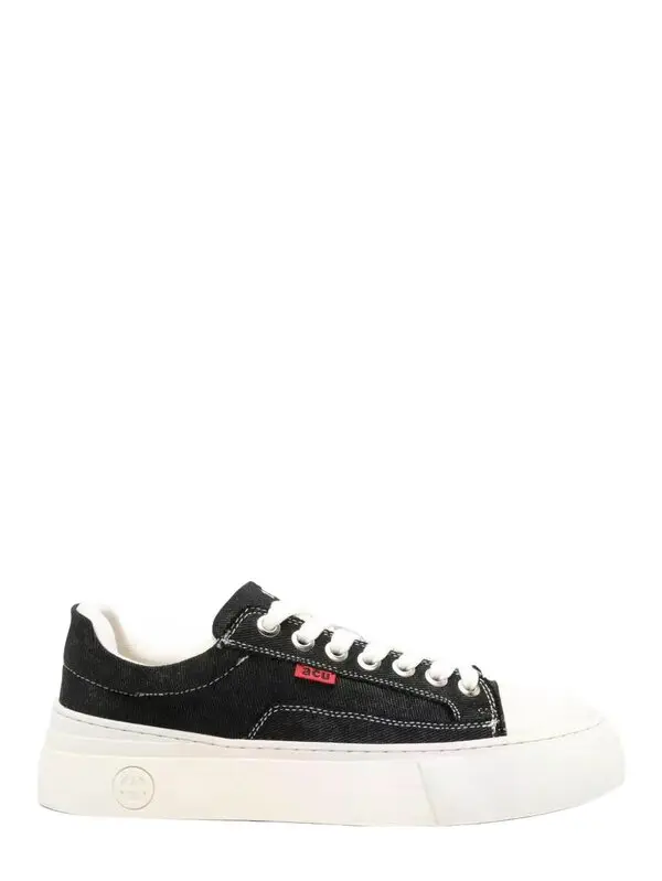 ACUPUNCTURE 1993 Lace-up Canvas Sneakers - Black