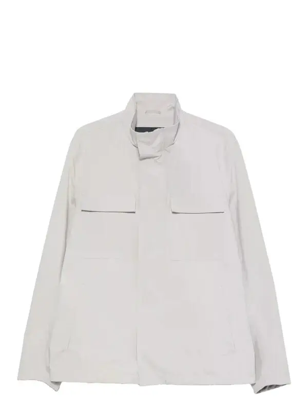 Herno High-neck Chest-pocket Jacket - Grey