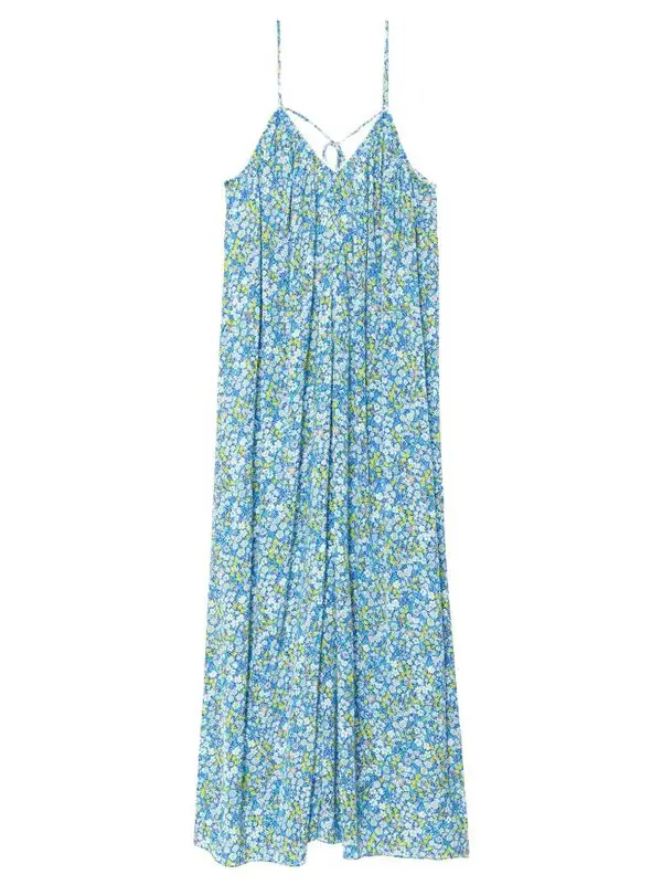 Zadig&Voltaire Ristym Floral Print Maxi Dress - Blue