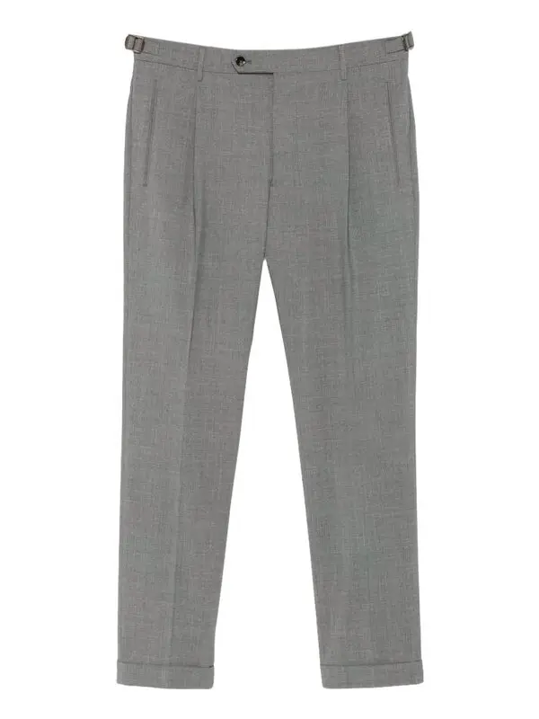 BERWICH Pleated Side-adjuster Trousers - Grey