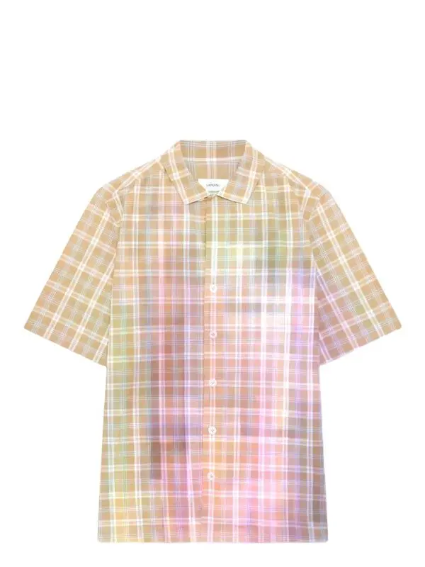 LARDINI Check-pattern Shirt - Neutrals