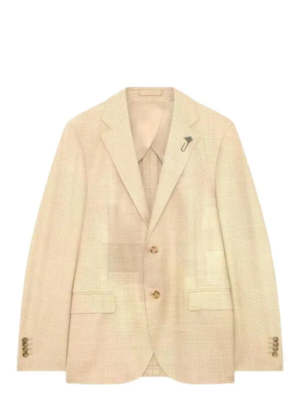 LARDINI Single-breasted Patterned Blazer - Neutrals