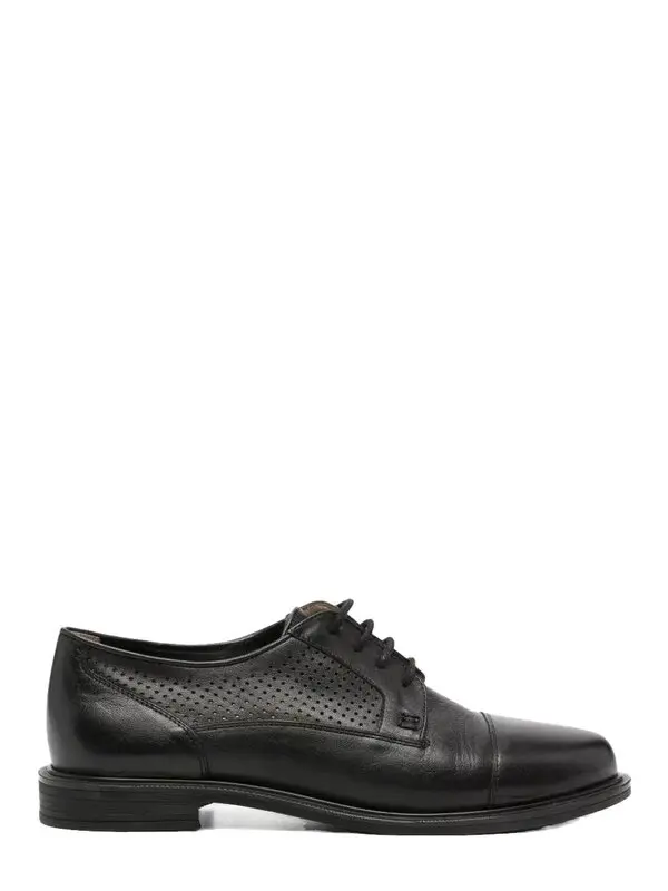 SERGIO MORETTI FIRENZE Derby Shoes With Perforated Detail - Black