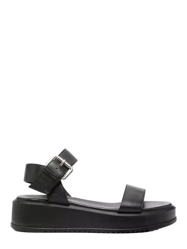 SERGIO MORETTI FIRENZE Buckle-fastening Platform Sandals - Black