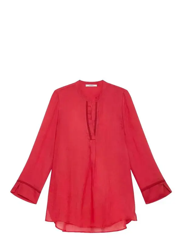 Malìparmi Zig-zag Stitch Tunic - Red