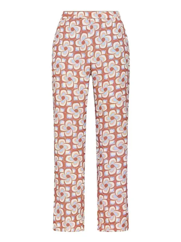 Malìparmi Moulinè" Print Trousers - Brown