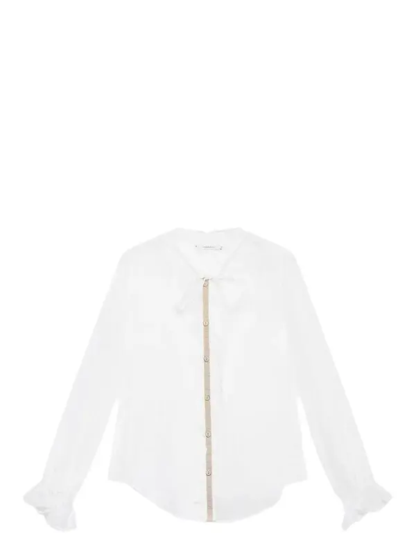 Malìparmi Tie-detail Long-sleeve Shirt - White