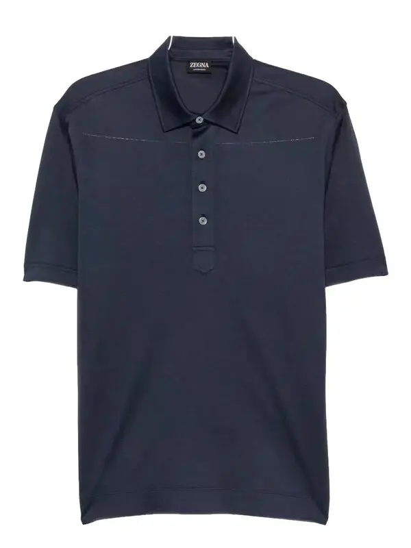 Zegna Short-sleeve Polo Shirt - Blue