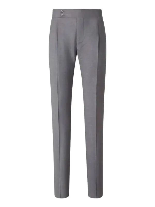 Scabal Pleated Side-adjuster Trousers - Grey