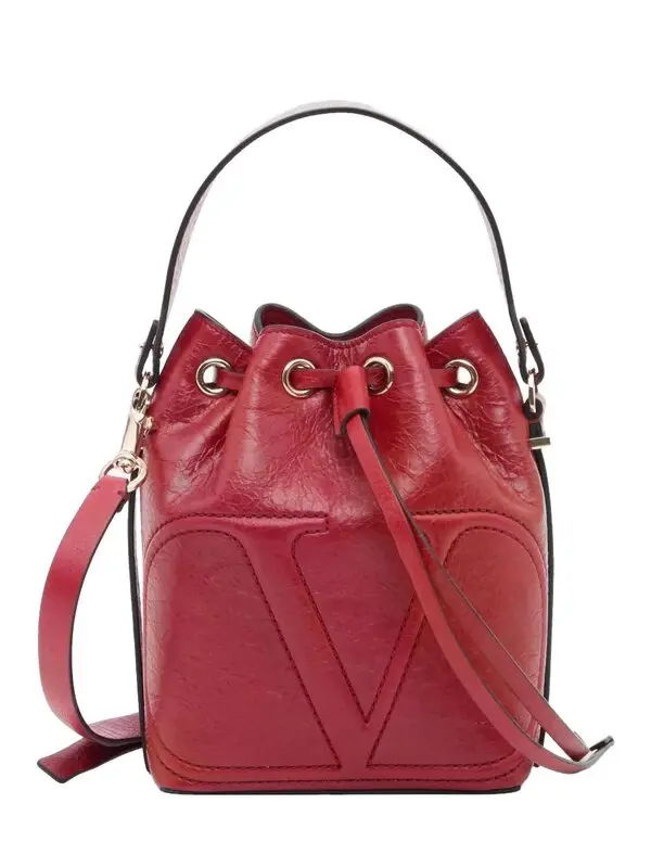 Valentino Garavani Vlogo Walk Bucket Bag - Red