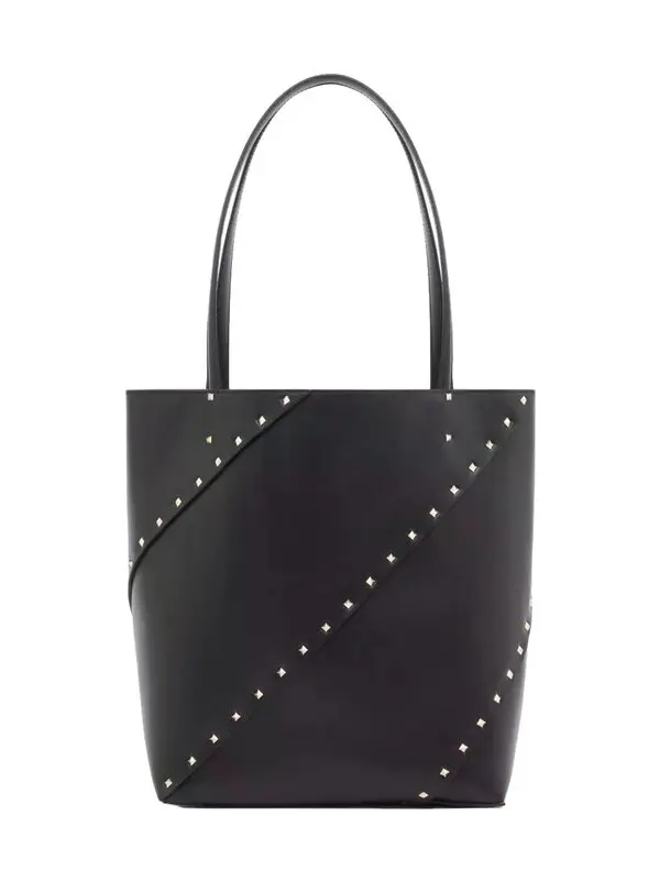 Valentino Garavani Rockstud Calfskin Shopping Bag - Black