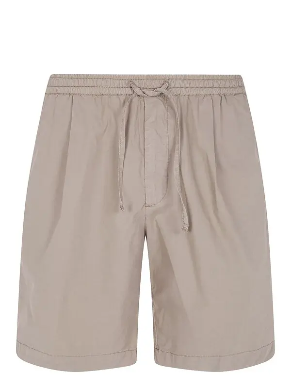 MICHAEL COAL Popeline Bermuda Trousers - Brown