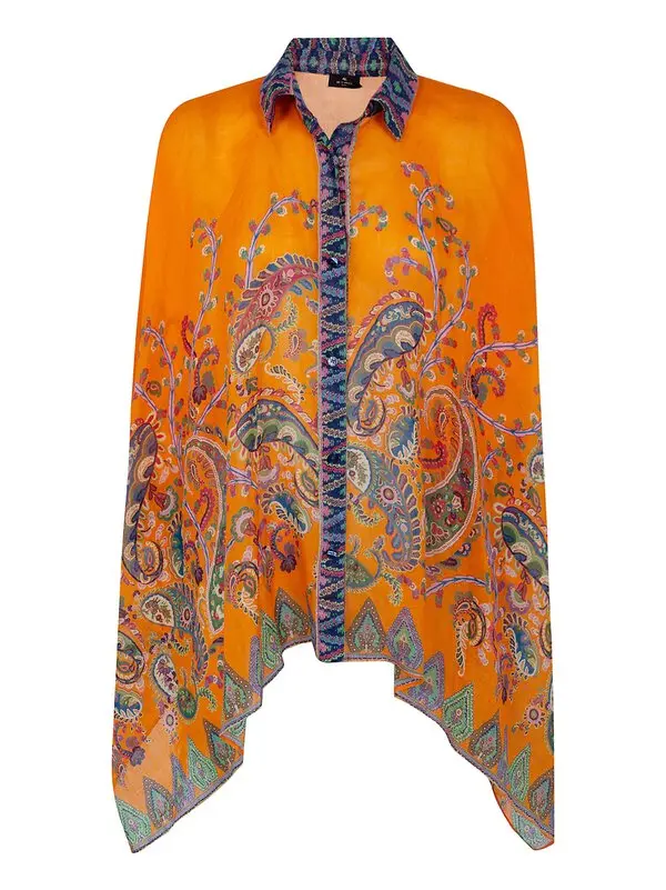 Etro Printed Oversized Shirt - Yellow