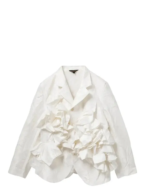 Comme Des Garçons Embroidered Jacket - White