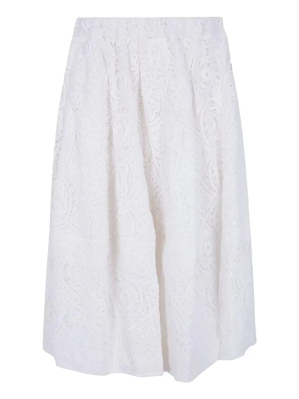 Comme Des Garçons Baloon Midi Skirt - White