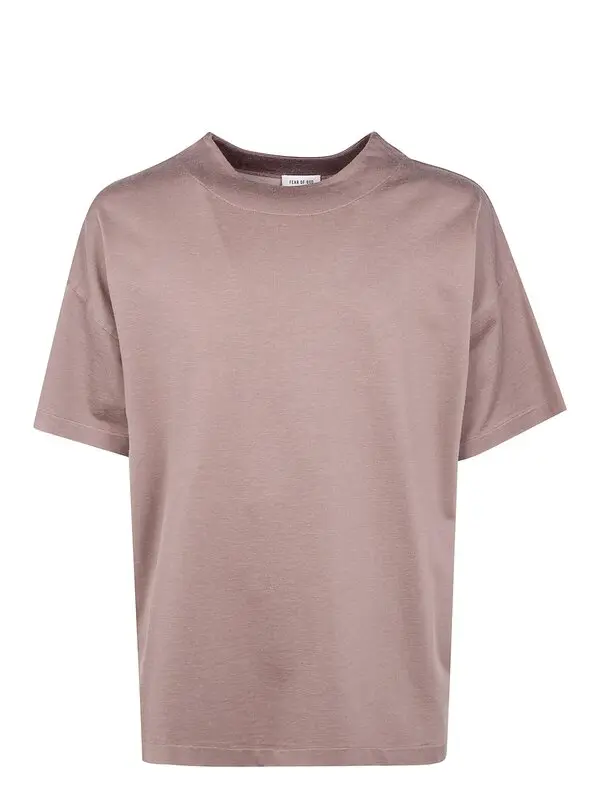 Fear Of God Clean Neck Short Sleeve T-shirt - Beige