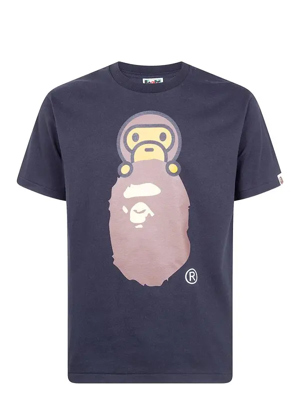 A BATHING APE Milo On Ape Head T-shirt - Black