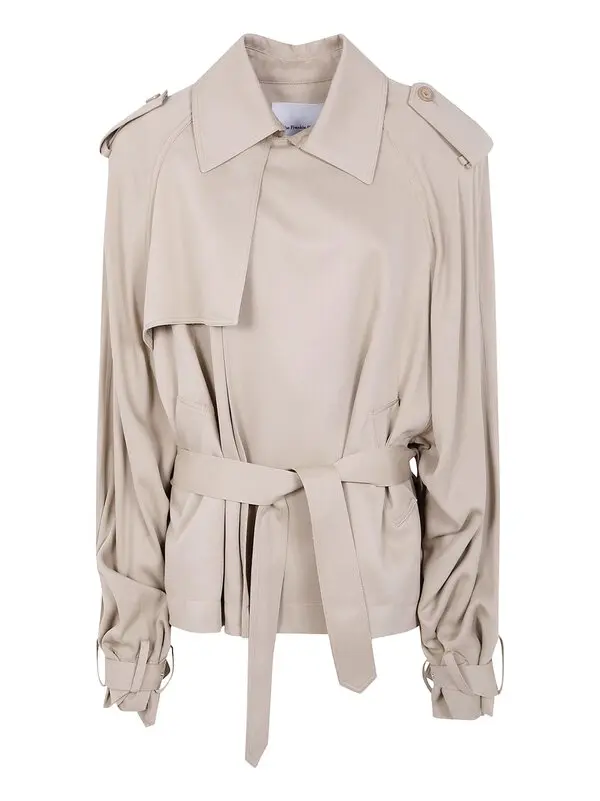 THE FRANKIE SHOP Elva Fluid Short Trench - Beige