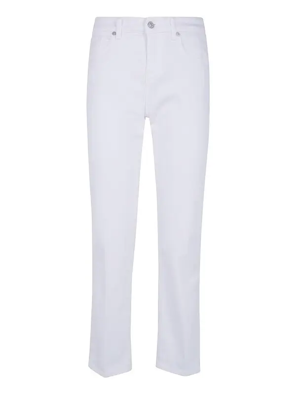 Seven For All Mankind Calie Straight Ankle Jeans - White