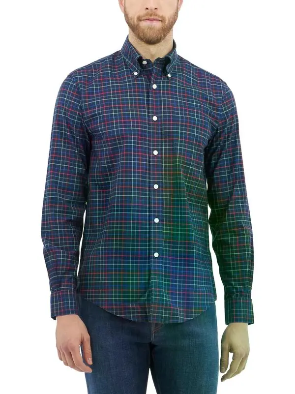 Brooks Brothers Plaid-pattern Button-fastening Shirt - Blue