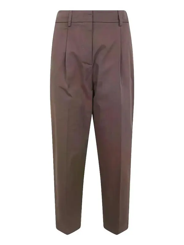 DRHOPE Pleated Elasticated-waist Trousers - Brown