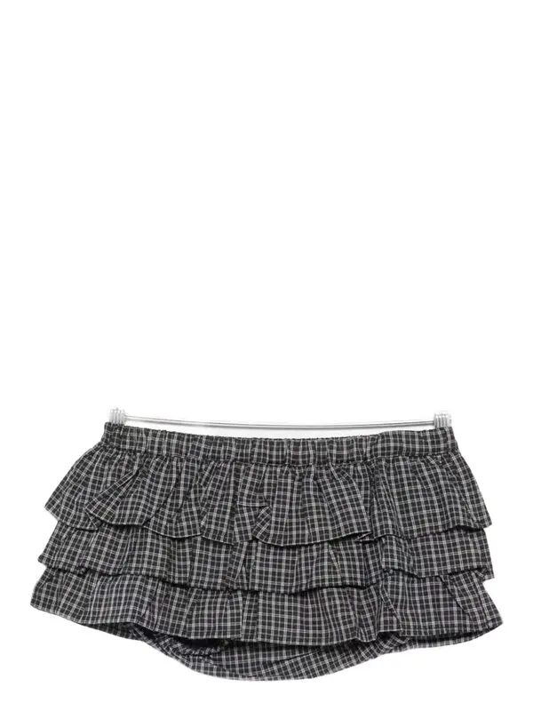 Gimaguas Check Ruffled Shorts - Black