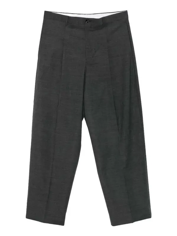 LC23 Pleated Straight-leg Trousers - Grey