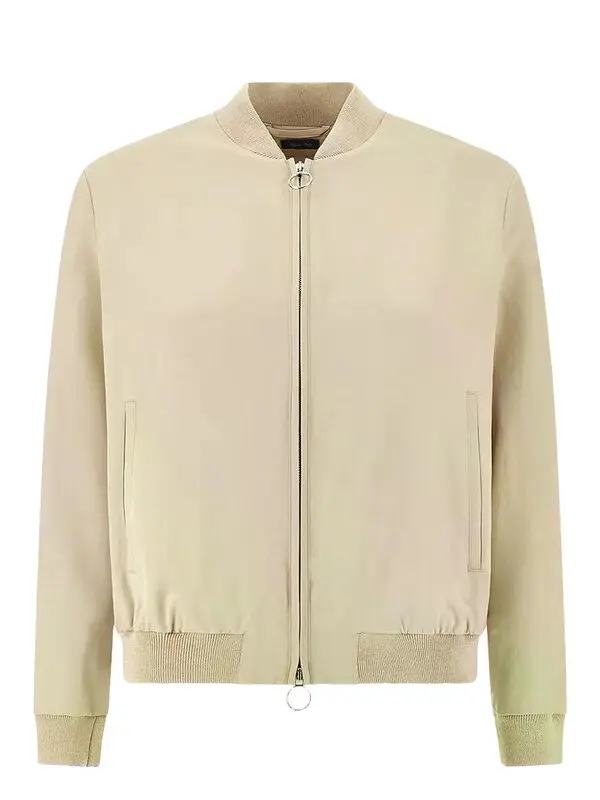 Paul & Shark Silk Bomber Jacket - Neutrals