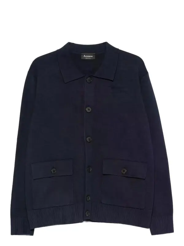 AROVESCIO Buttoned Cardigan - Blue