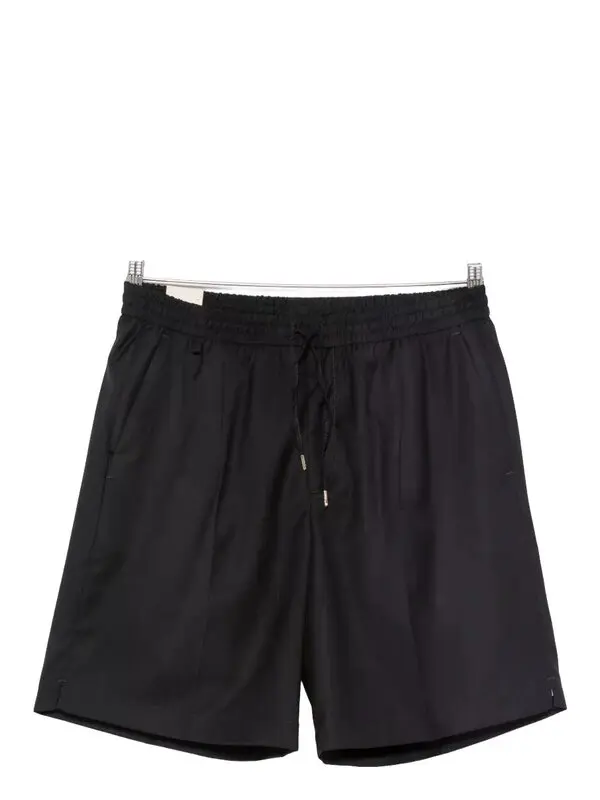BRIGLIA 1949 Drawstring Waist Shorts With Pressed Crease - Blue