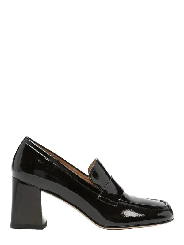 LINDA BAUMANN Square Toe Block Heel Pumps - Brown
