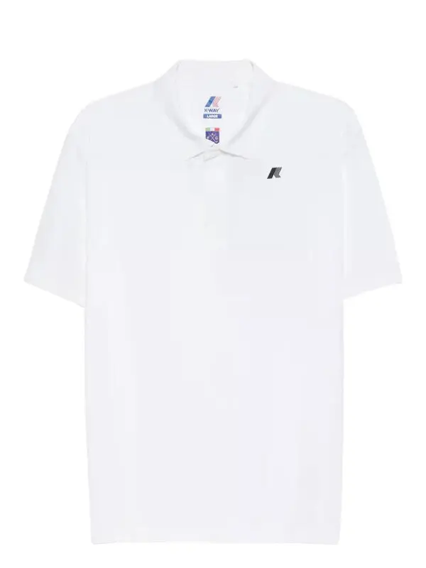 K-WAY X Italian Golf Federation Swing Logo-patch Polo Shirt - White