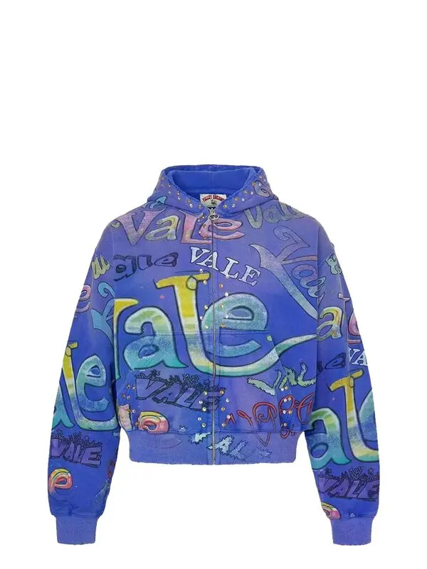 VALE FOREVER Iceberg Crystal-embellished Hoodie - Blue
