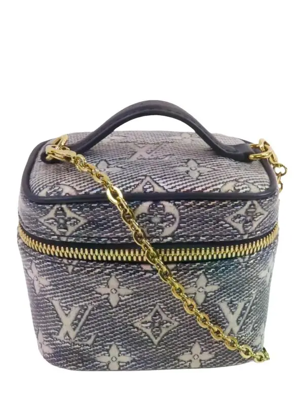 LOUIS VUITTON Micro Vanity Case Monogram Handbag - Blue