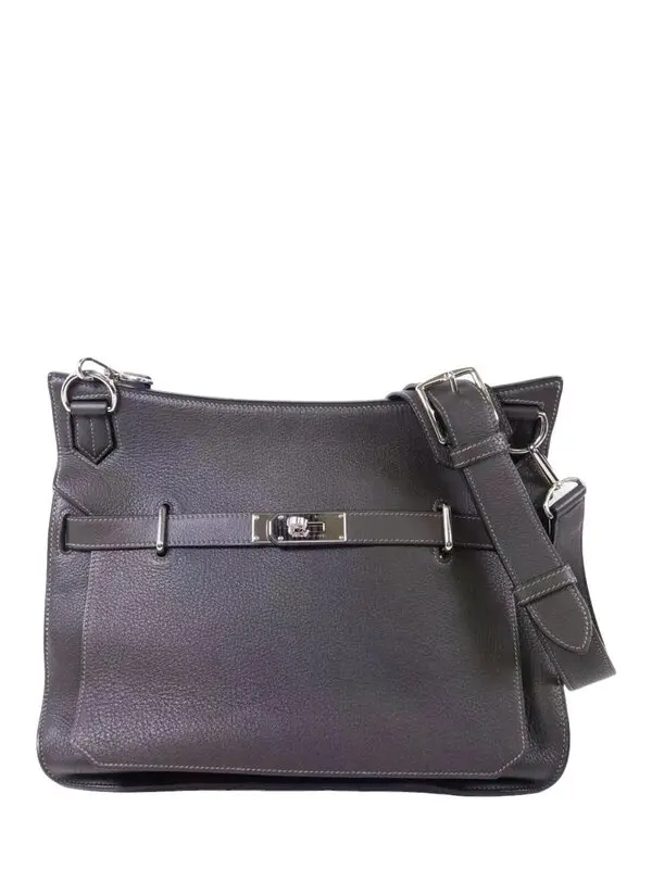 Hermès Jypsiere Taurillon Clemence Leather Shoulder Bag - Grey