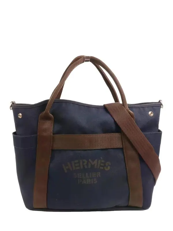 Hermès Grooming Two-way Handbag - Blue