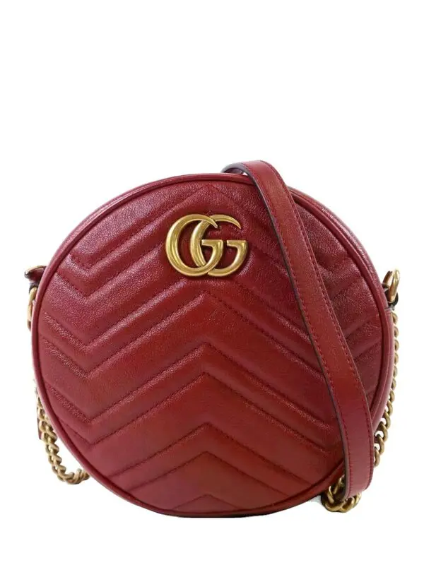 Gucci Gg Marmont Quilted Leather Crossbody Bag - Red