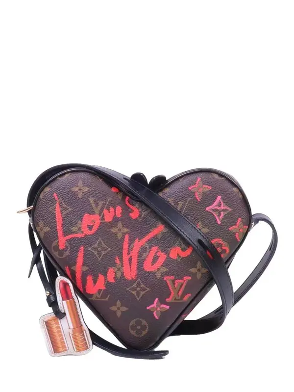 LOUIS VUITTON Heart Shaped Monogram Shoulder Bag - Brown