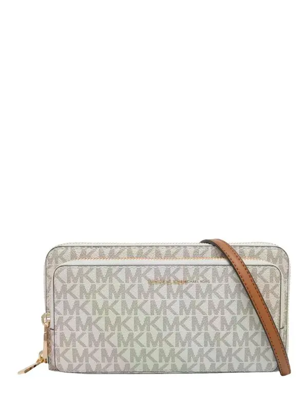Michael Kors Jet Set Logo Print Cross Body Bag - Neutrals
