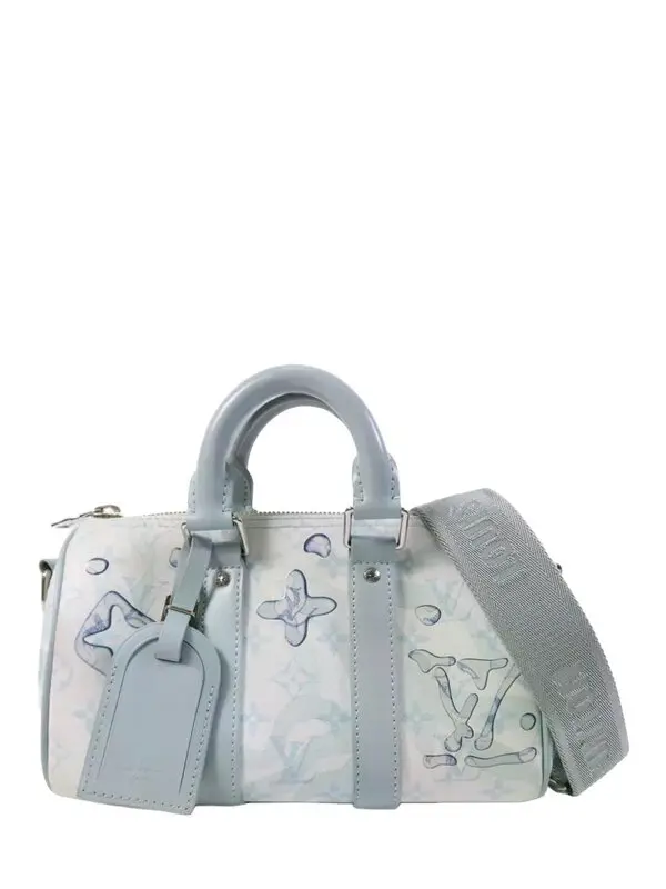 LOUIS VUITTON Keepall Bandoulière Tote Bag - Blue