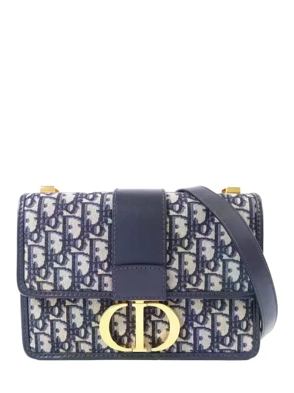 Dior Montaigne 30 Monogram Canvas Crossbody Bag - Blue