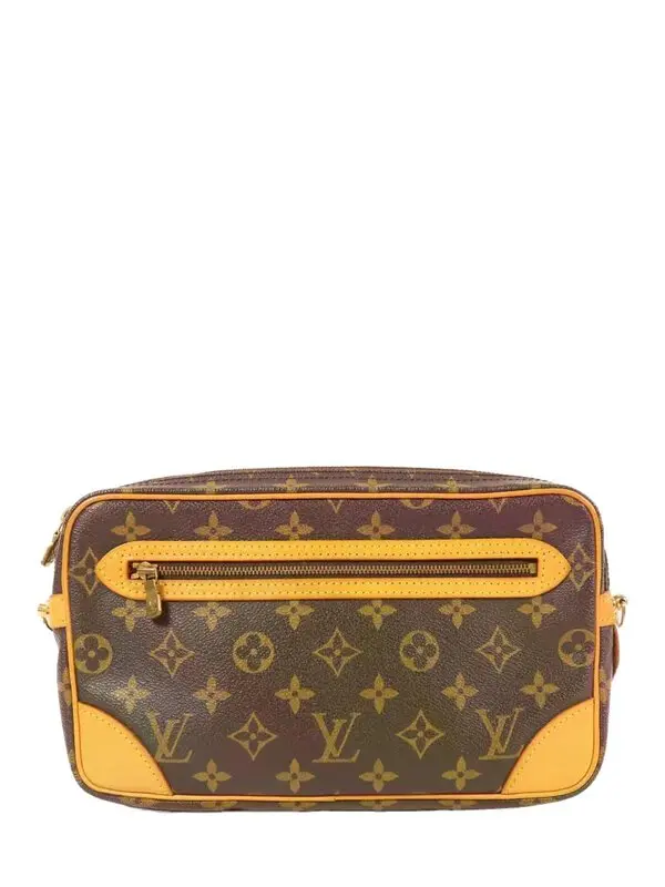 LOUIS VUITTON Monogram Canvas Marly Dragonne Clutch Bag - Brown