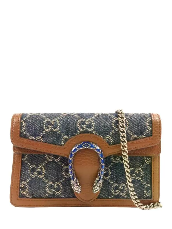 Gucci Mini Dionysus Shoulder Bag In Gg Supreme Canvas - Blue