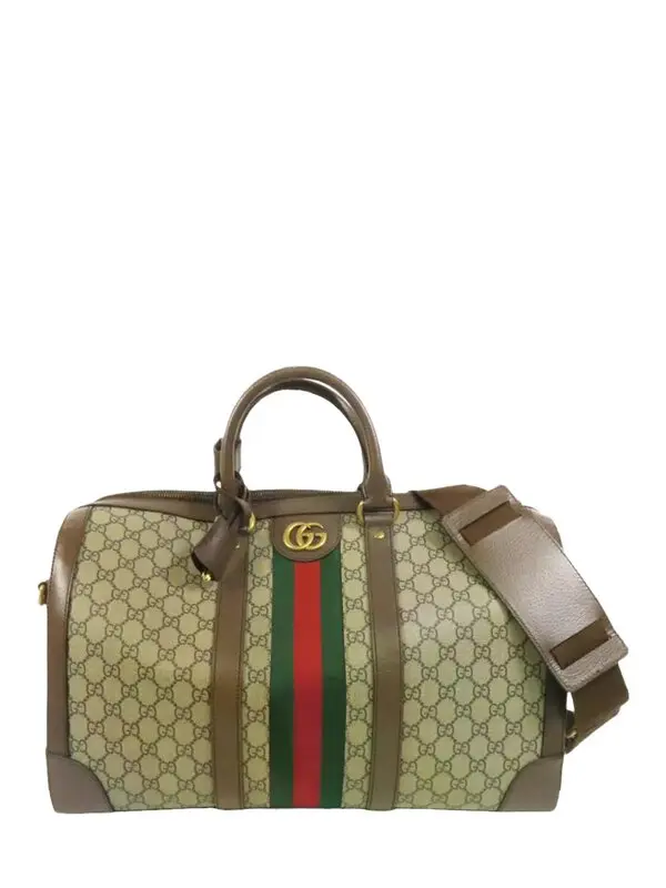 Gucci Medium Savoy Gg Supreme Duffle Bag - Brown